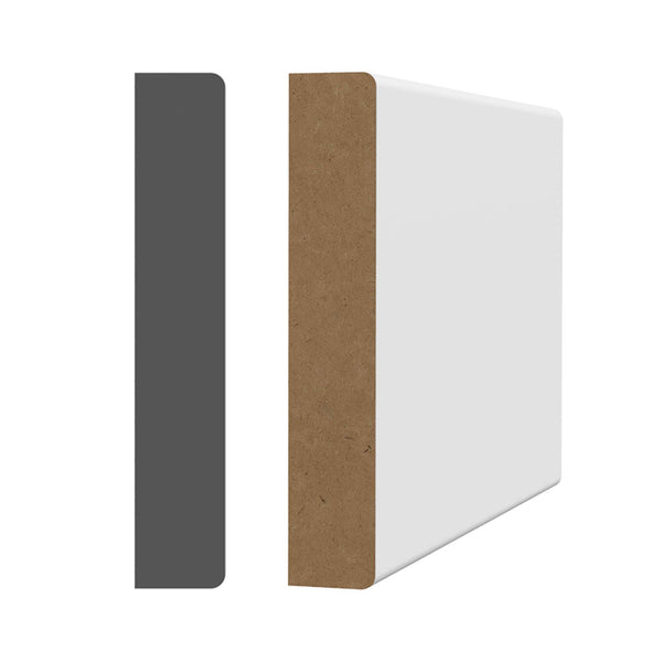 White Primed MDF Casing 3/8'' x 2-1/8'' x 7' - Quincaillerie Lauremat