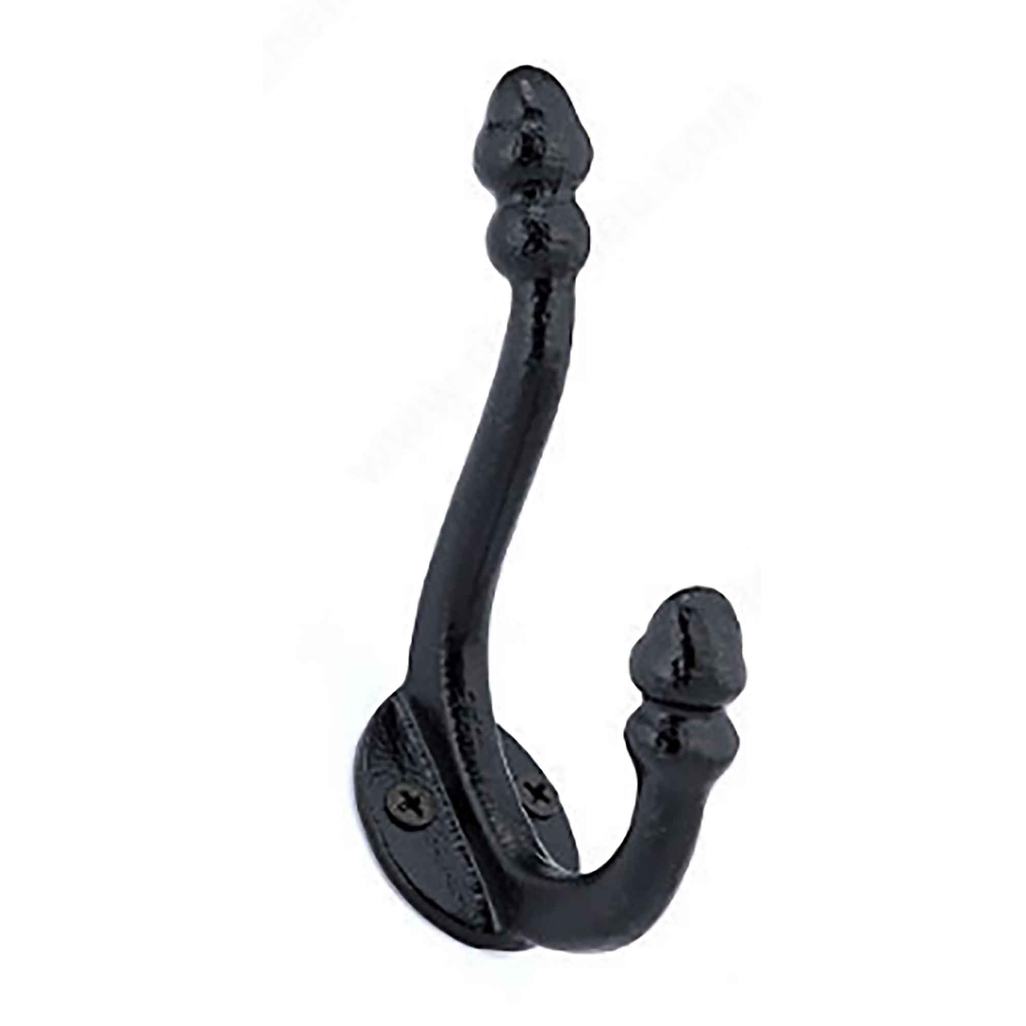 Crochet classique double en fer forgé, 3'' - Quincaillerie Lauremat