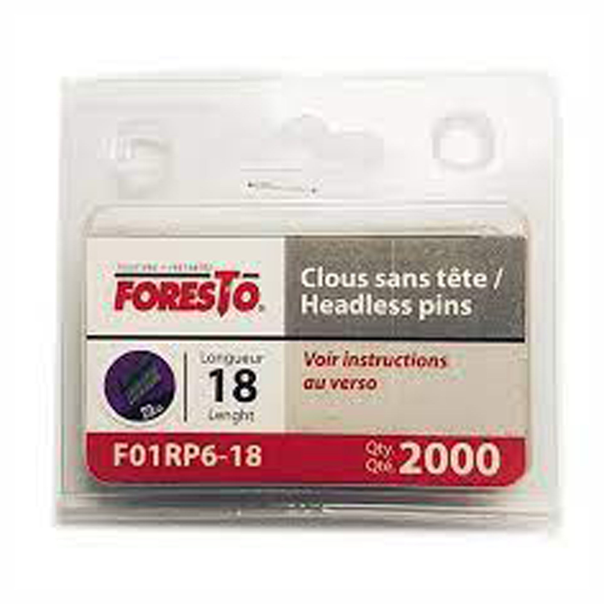 Clou de finition en acier galvanisé, calibre 23, 3/4'' (emballage de 2 ...