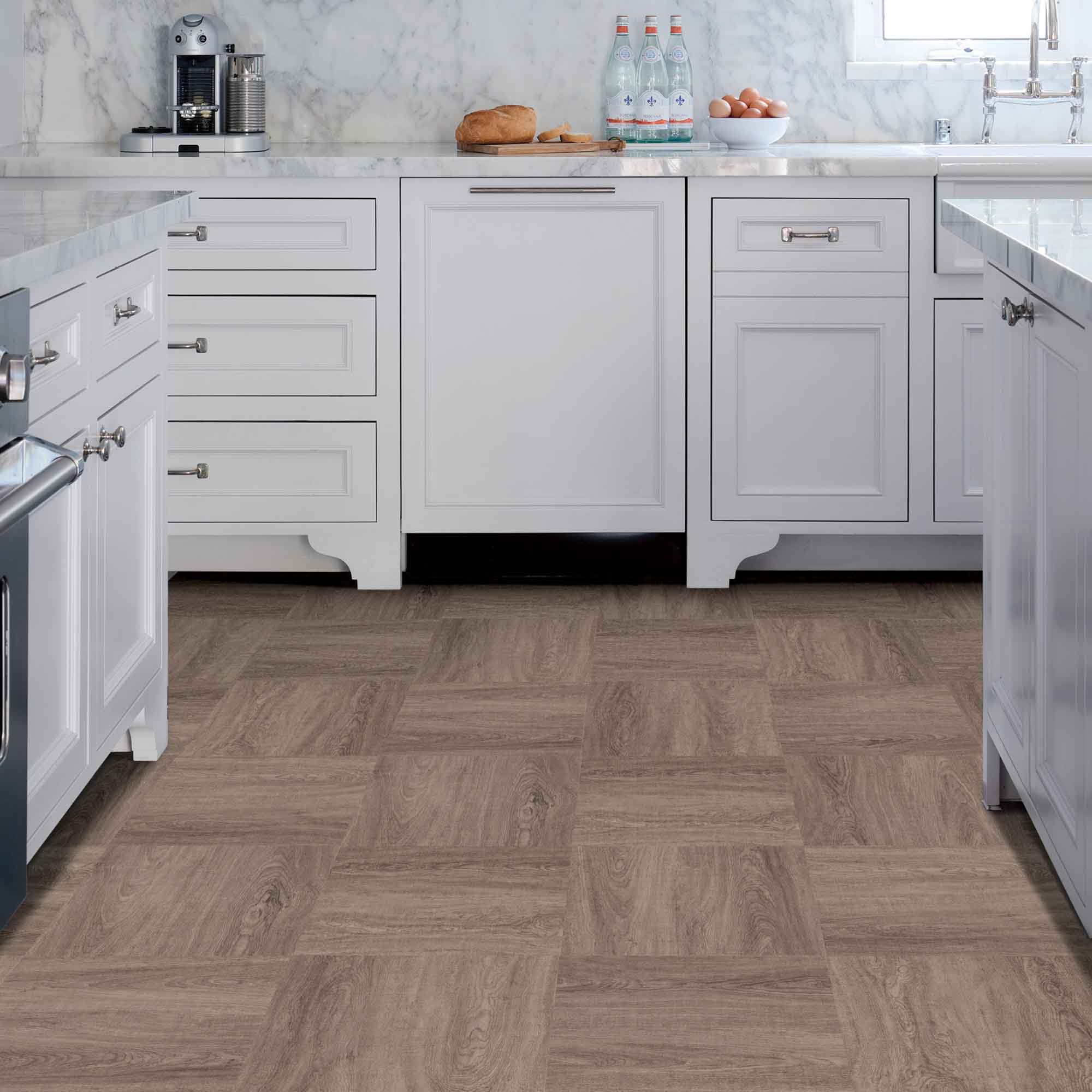 Peel and Stick Wood Effect Floor Tiles, 10 Units (Bungalow ...